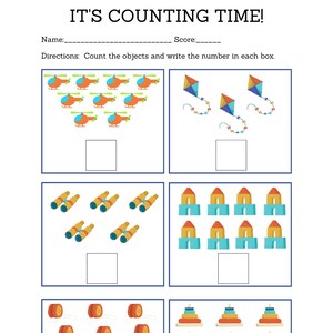 Printable Kids Fun Counting Practice Worksheets, Math Skills, Number ...