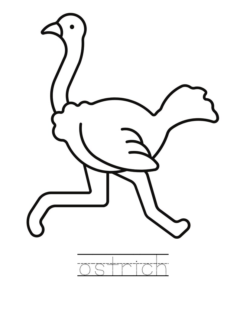 Printable Fun Zoo Animals Coloring Book for Kids With Word Tracing, Pre ...