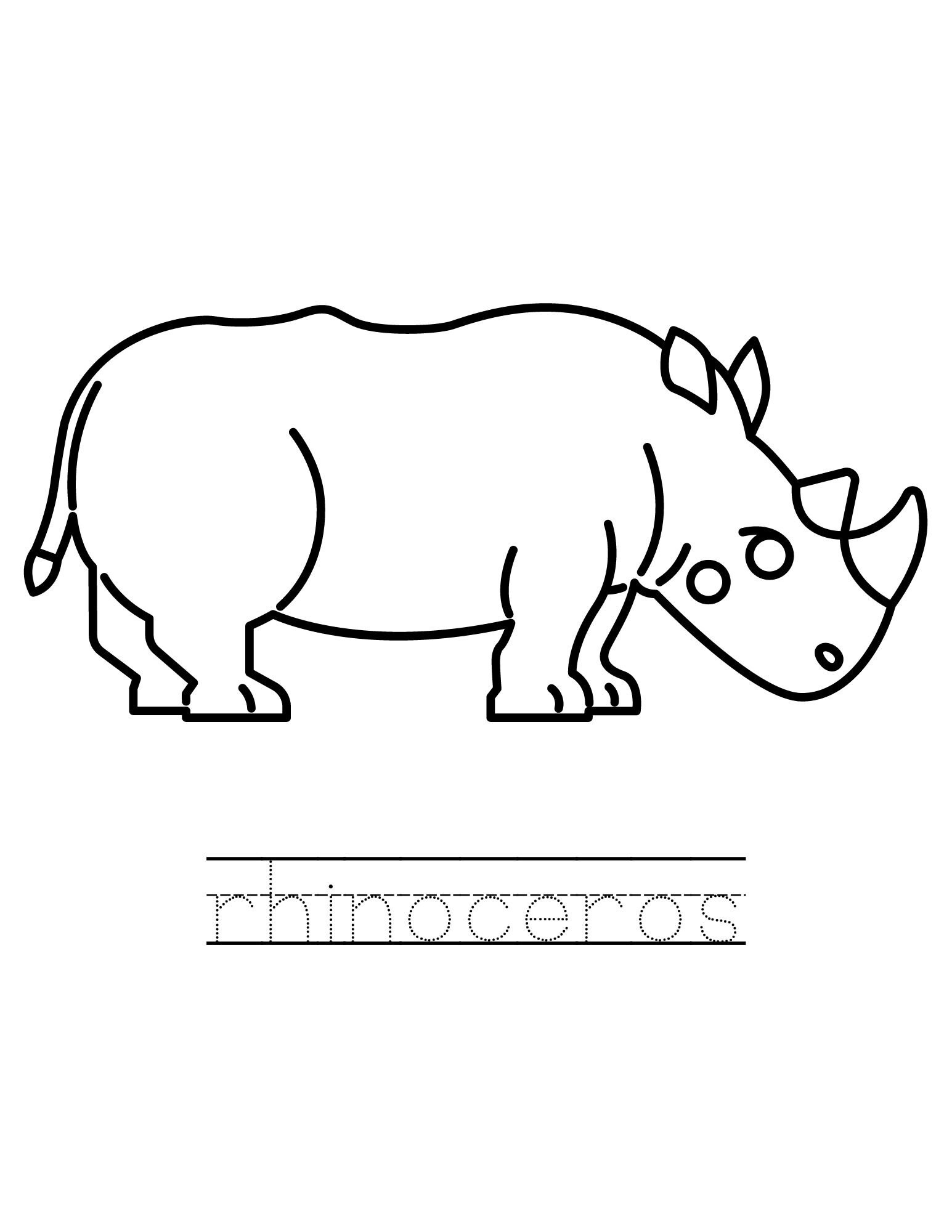 Printable Fun Zoo Animals Coloring Book for Kids With Word Tracing, Pre ...