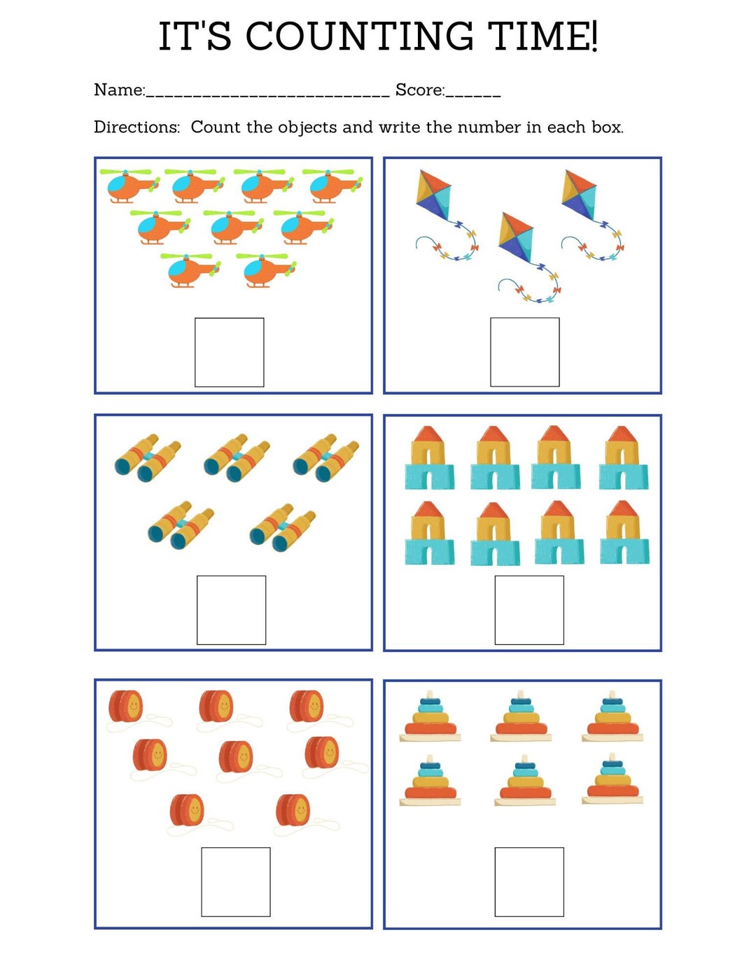 Printable Kids Fun Counting Practice Worksheets, Math Skills, Number ...