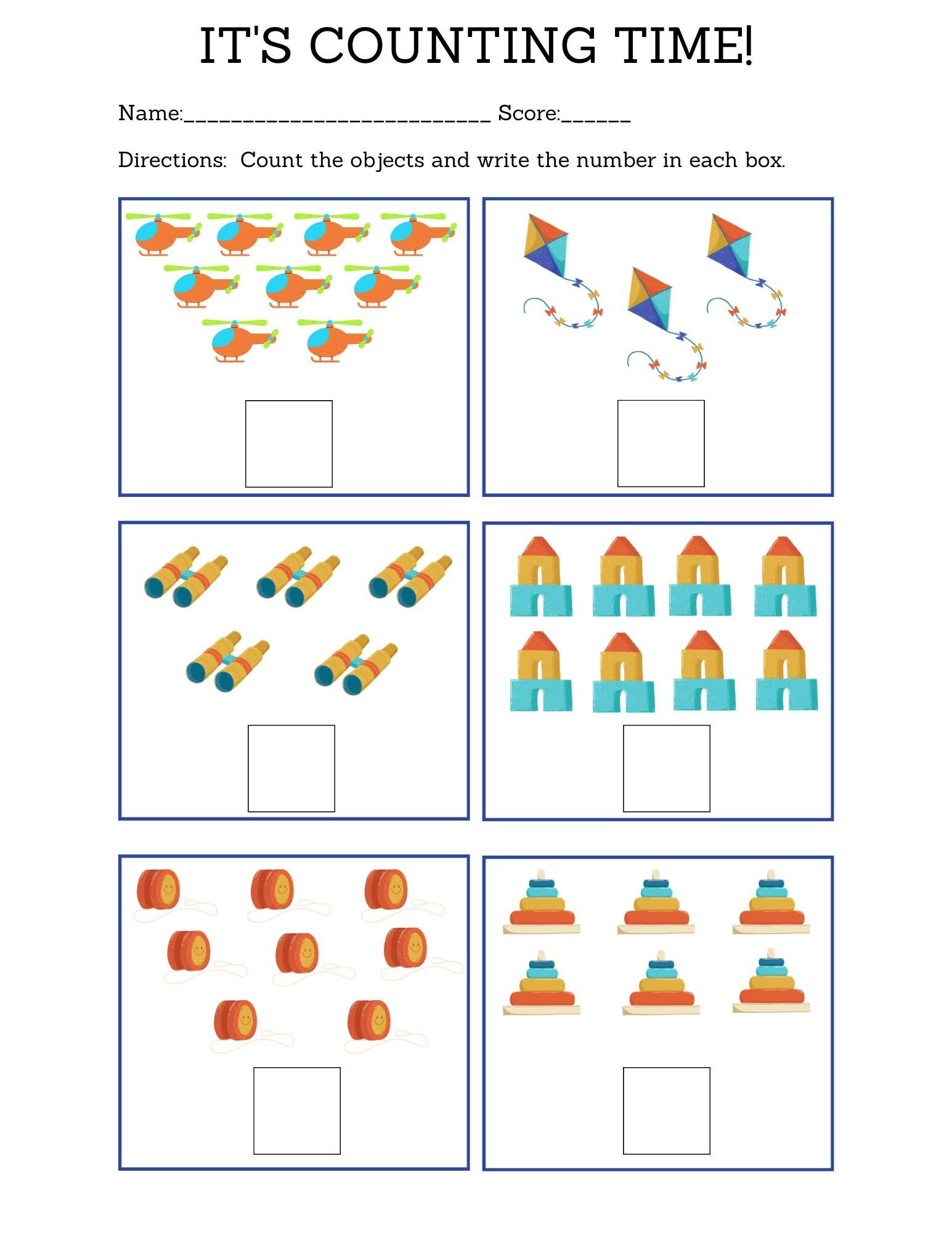 Printable Kids Fun Counting Practice Worksheets, Math Skills, Number ...