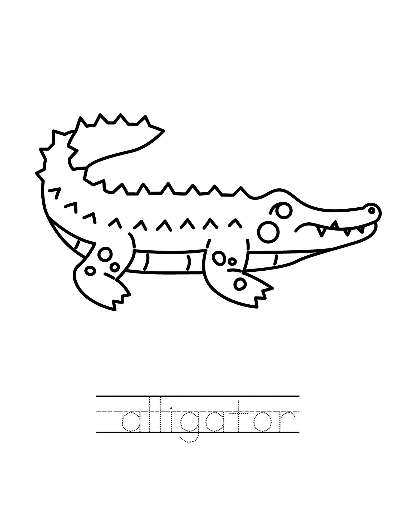 Printable Fun Zoo Animals Coloring Book for Kids With Word Tracing, Pre ...