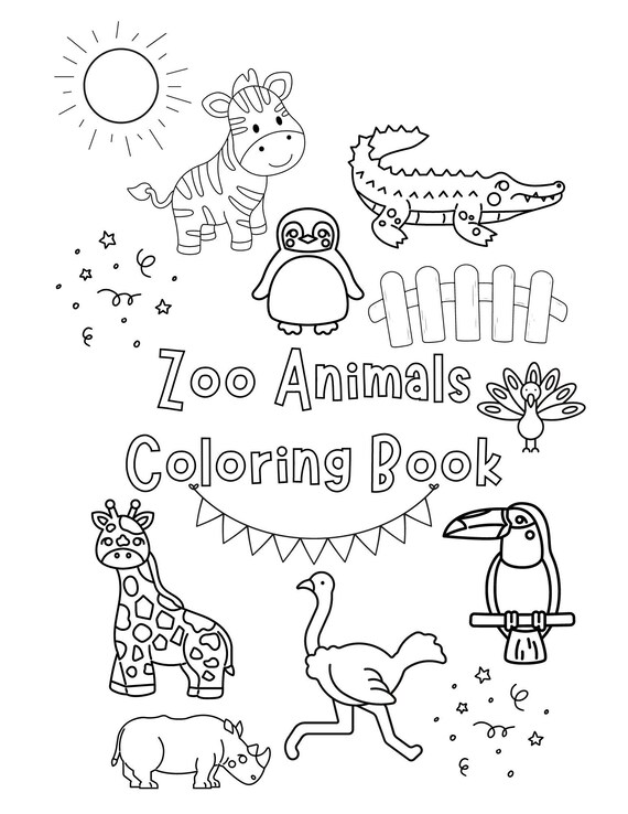 Zoo Animals Coloring Pages For Toddlers