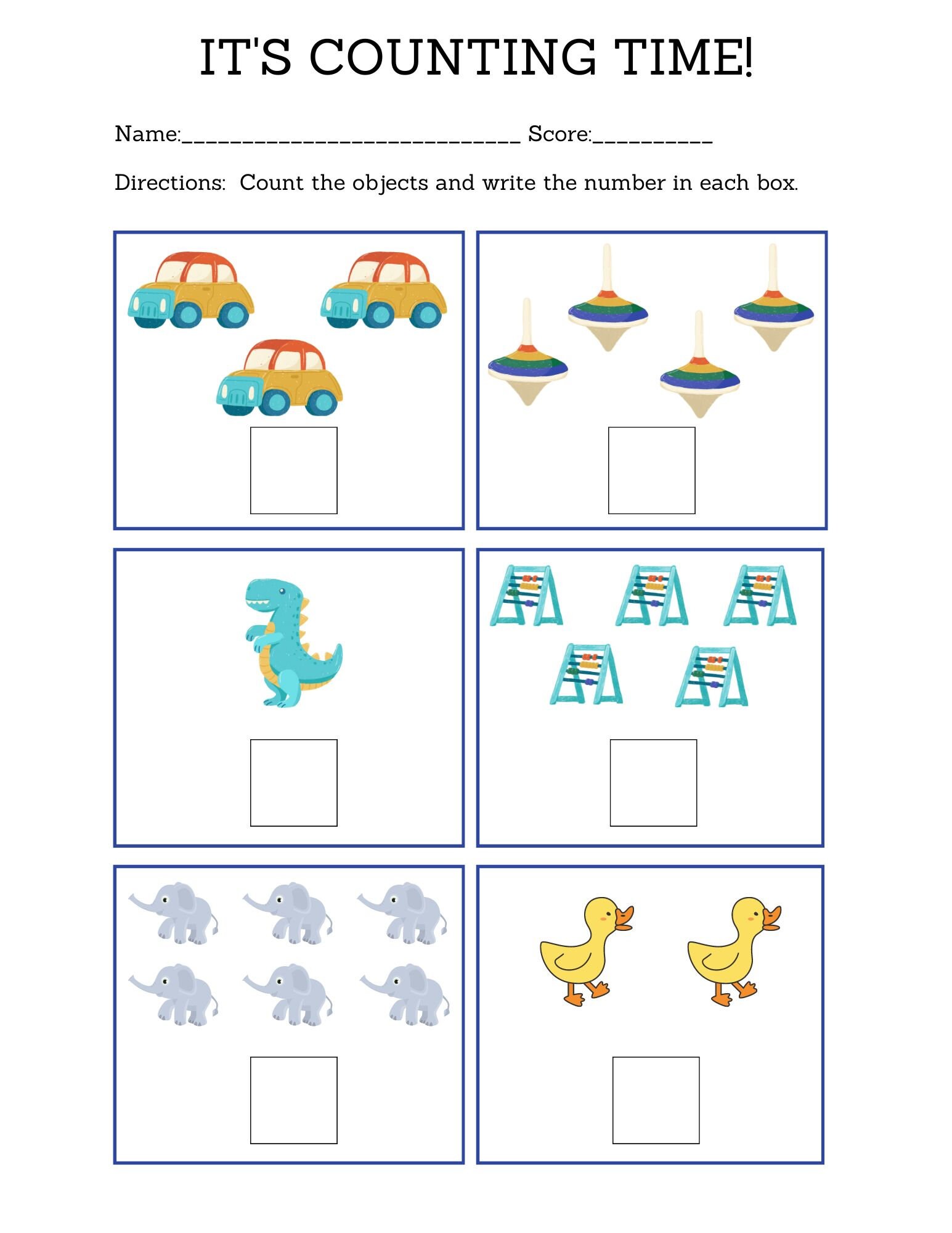 Printable Kids Fun Counting Practice Worksheets, Math Skills, Number ...