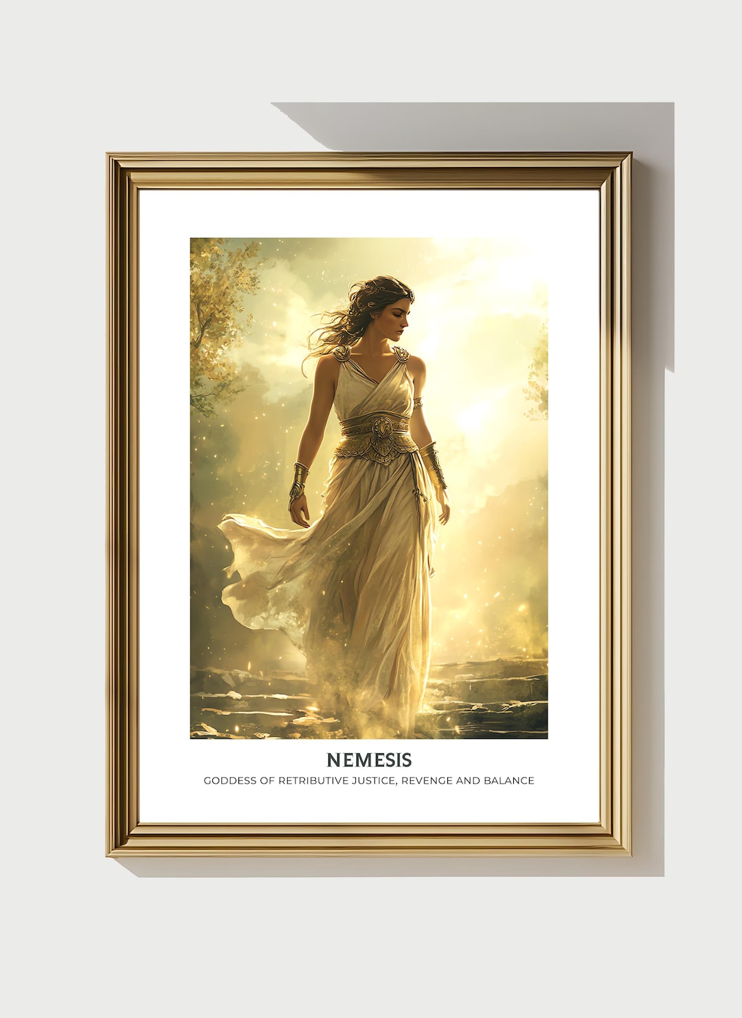 NEMESIS: Greek Goddess Art Print - Classic Mythology Style Wall Art ...