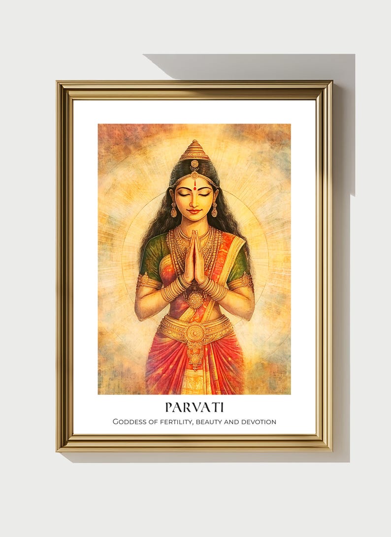 Indian Goddess PARVATI Art Print - Abstract Surreal Depiction Art ...