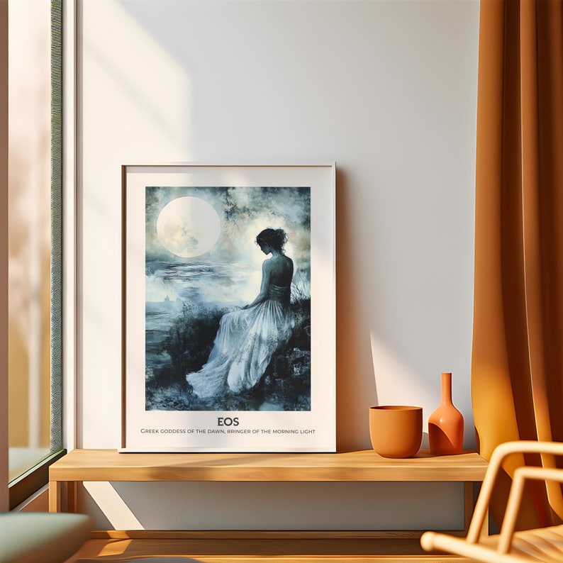 EOS Greek Goddess of the Dawn, Ancient Greek Art Style Wall Art Print ...