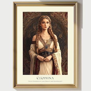 CLI'ODHNA Art Print Painting - Celtic Goddess of Love, Beauty and ...