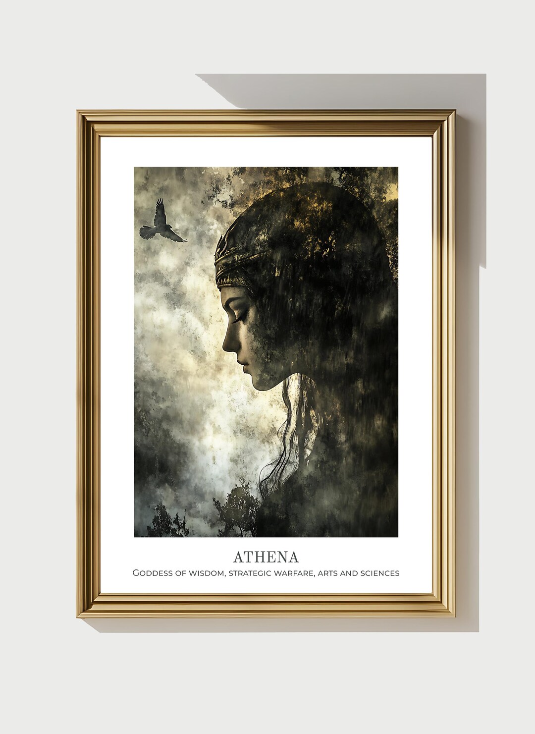 ATHENA: Greek Goddess Mystical Art Print - Unique Canvas Art for Home ...