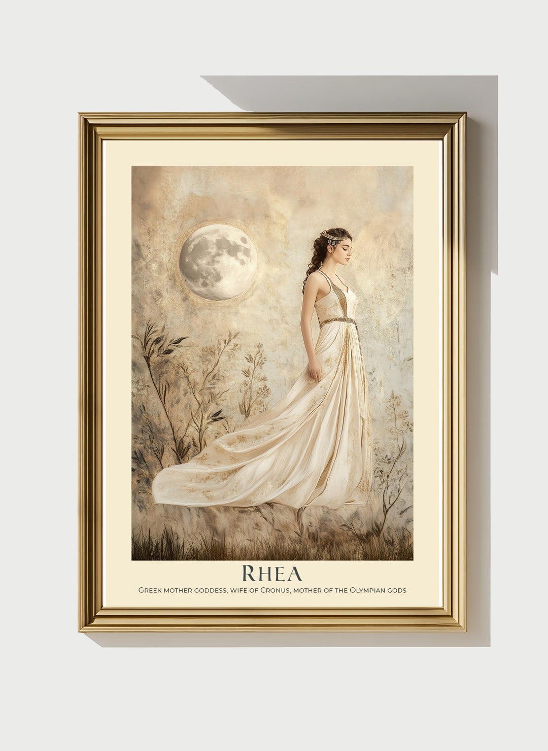 RHEA Greek Goddess Mother of the Gods, Mystical Abstract Art Print, Wall Art Painting, Wife of ...