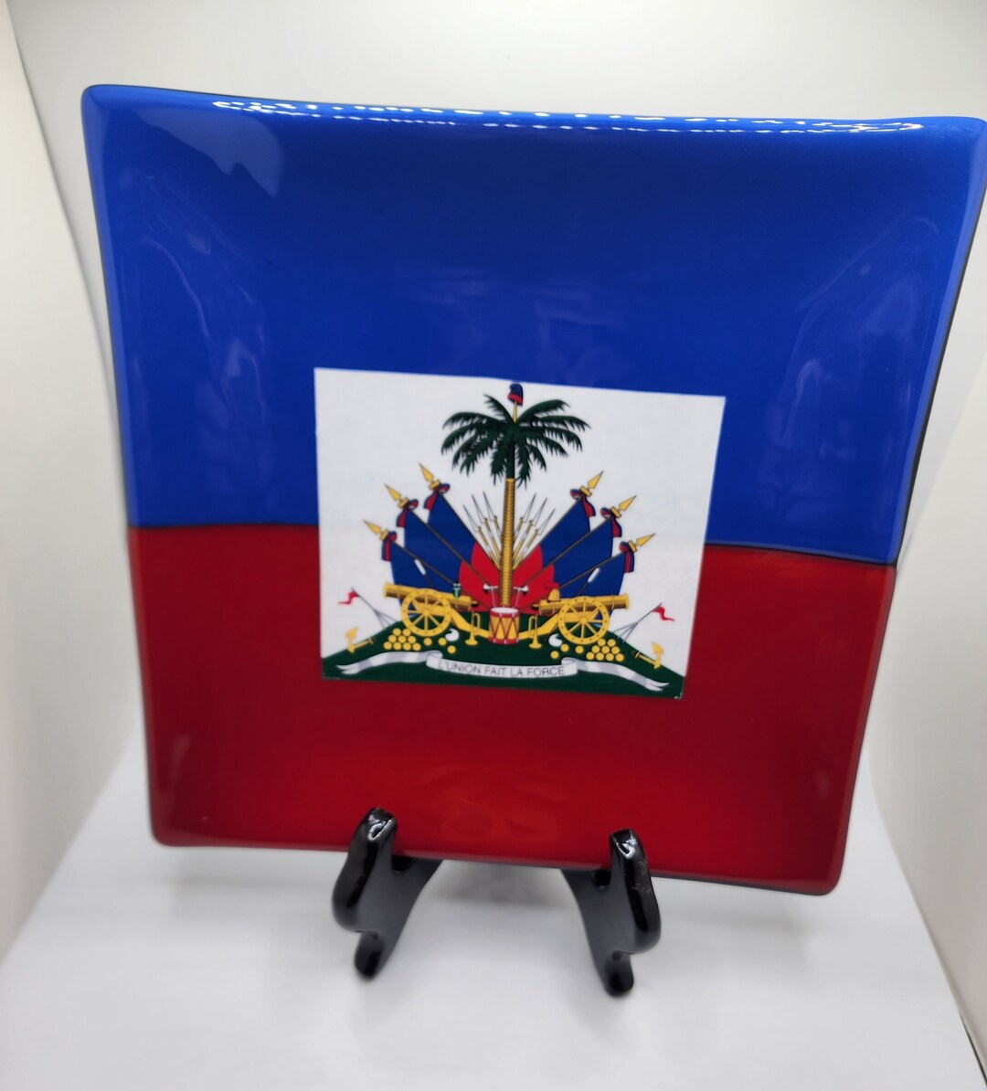 Haitian Glass Plate - Etsy