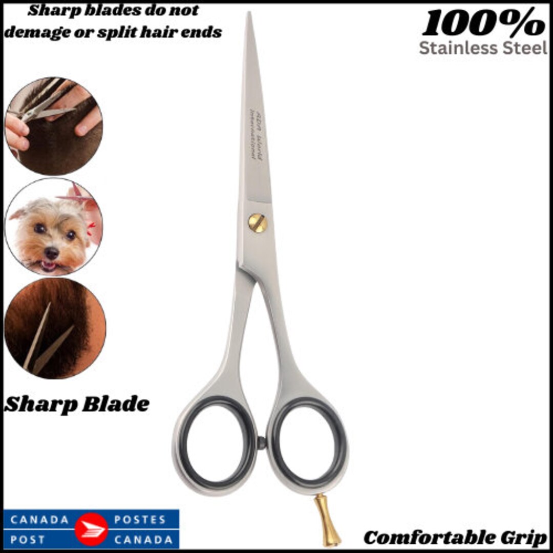 Professional Stainless Steel Barber Hair Cutting Scissor Flat 6'dull ...