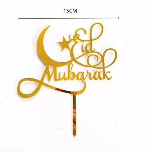 Large Eid Cake Topper Whole Cake Eid Party Eid Celebration Cake Gold ...