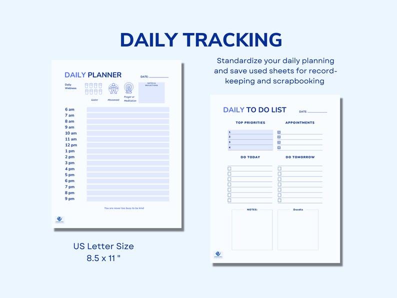 Minimalist Printable Planners and To-do Lists | Daily, Weekly, Monthly ...