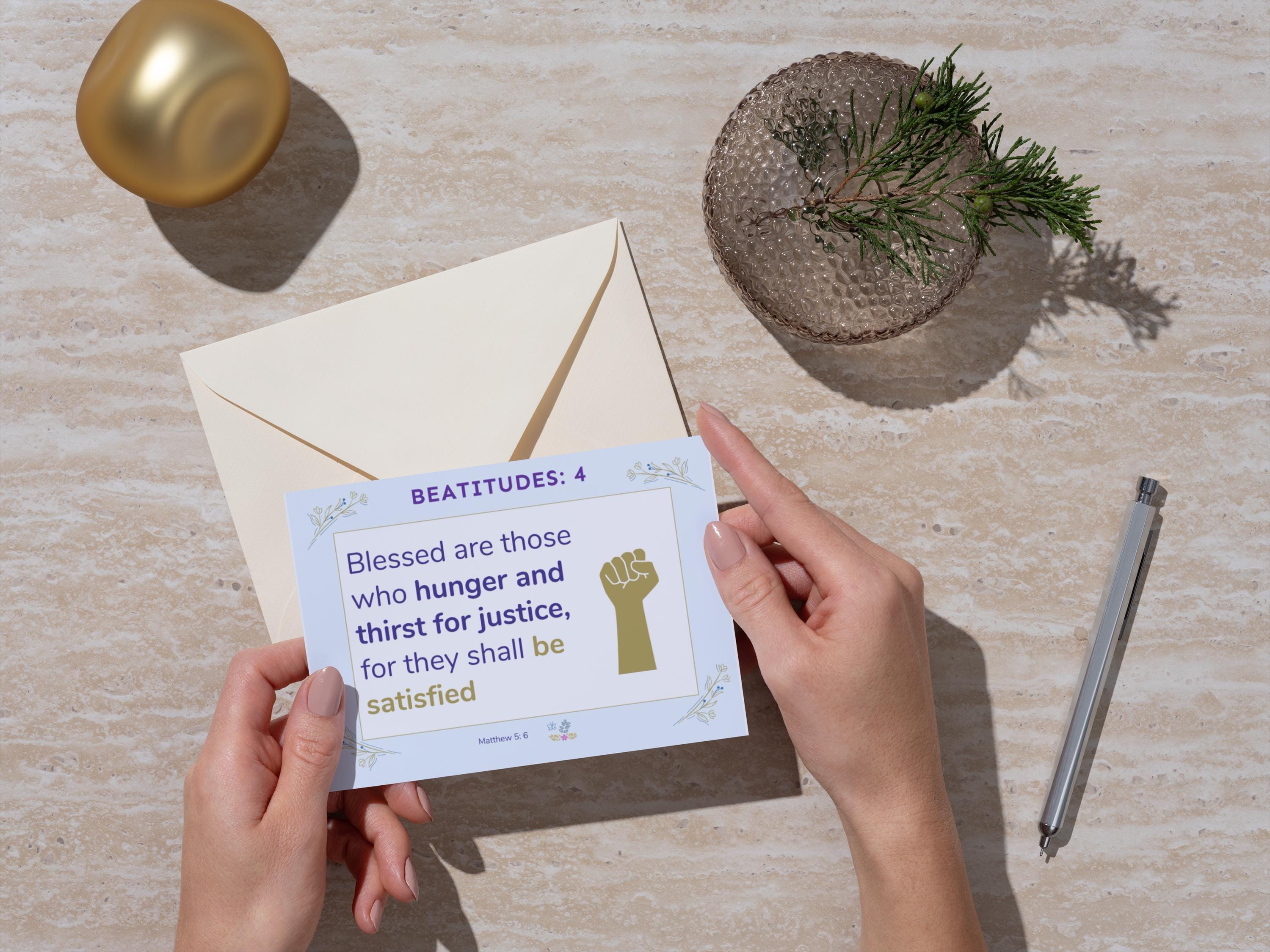 Beatitudes Prayer Cards | Printable 4 X 6" Catholic Prayer Cards ...