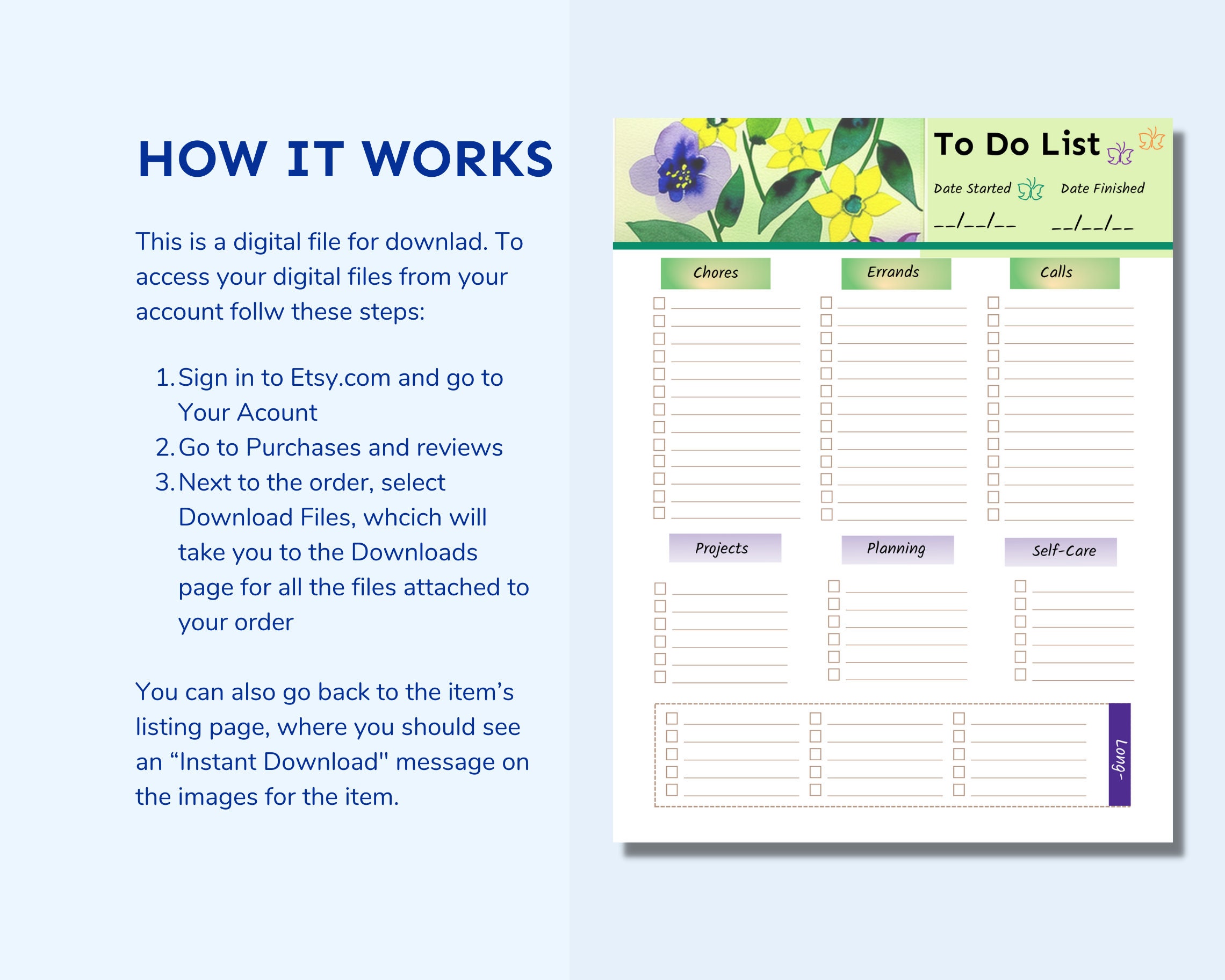 Printable Fillable Checklists Bundle of 5 Essential Lists - Etsy