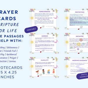 Prayer Cards | Bible Verse Cards | Scripture For: Bitterness, Defeat ...