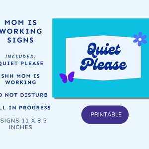 Working Mom Printable Signs | 11 X 8.5 Inches | Do Not Disturb | Call ...