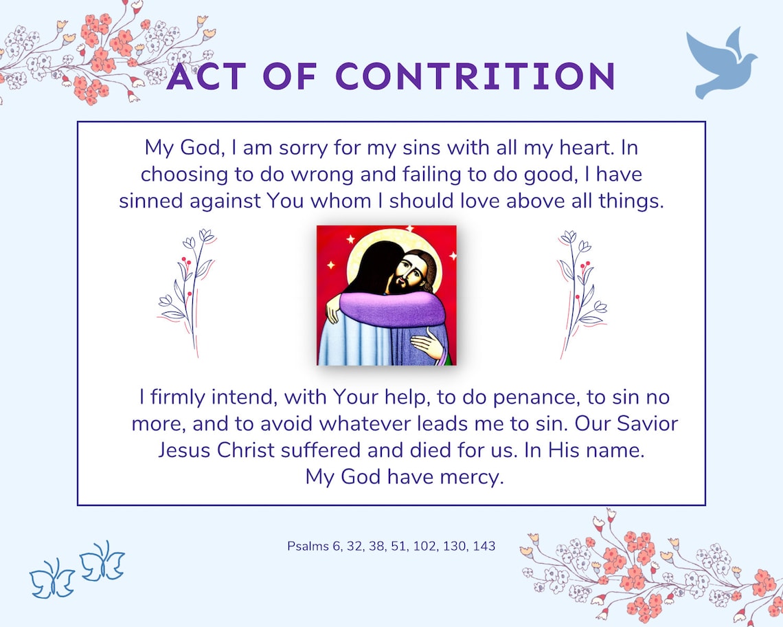 Prayer Cards Printable 4 X 6 Catholic Prayers Our Father, Hail Mary ...