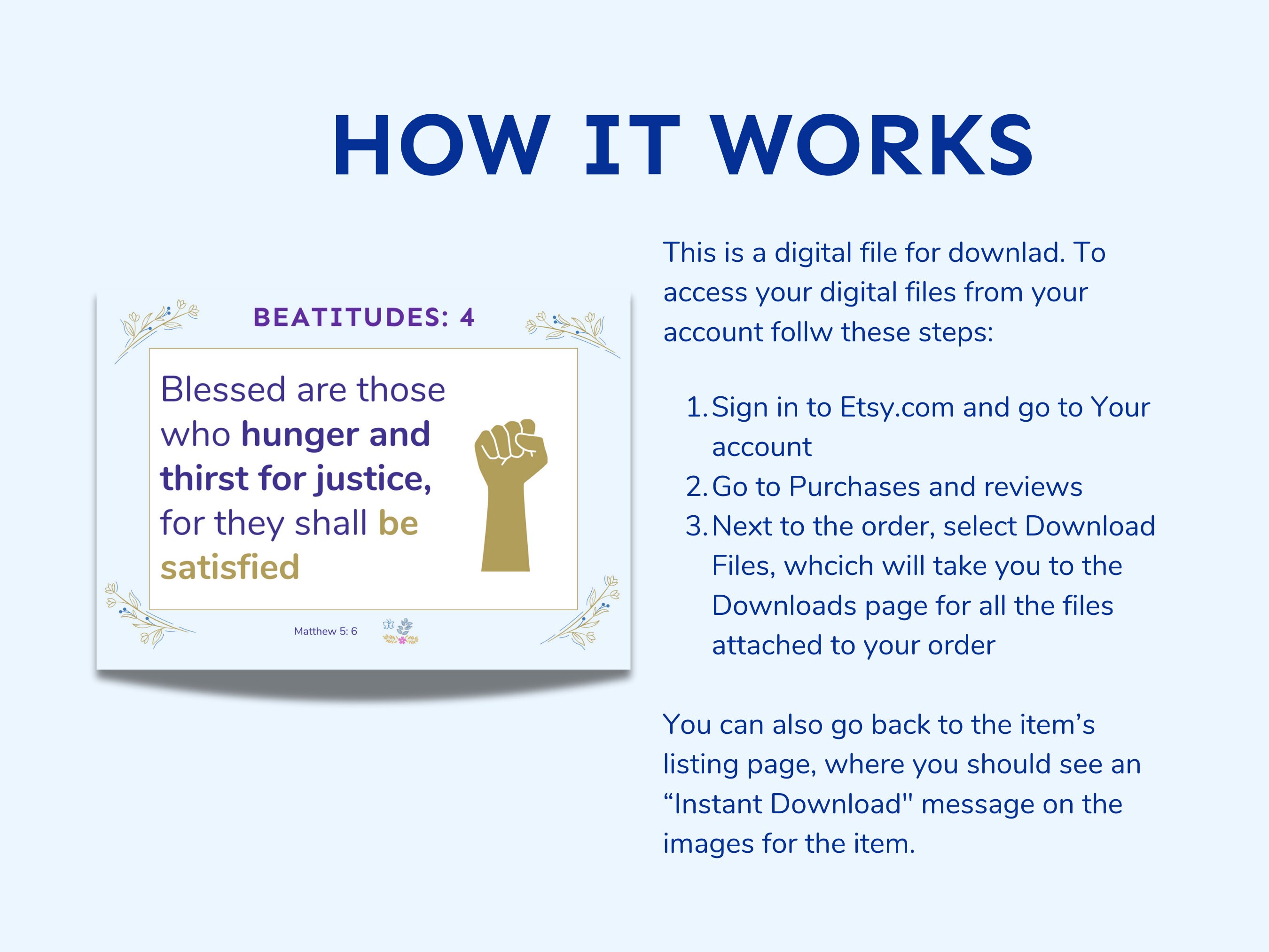 Beatitudes Prayer Cards | Printable 4 X 6" Catholic Prayer Cards ...