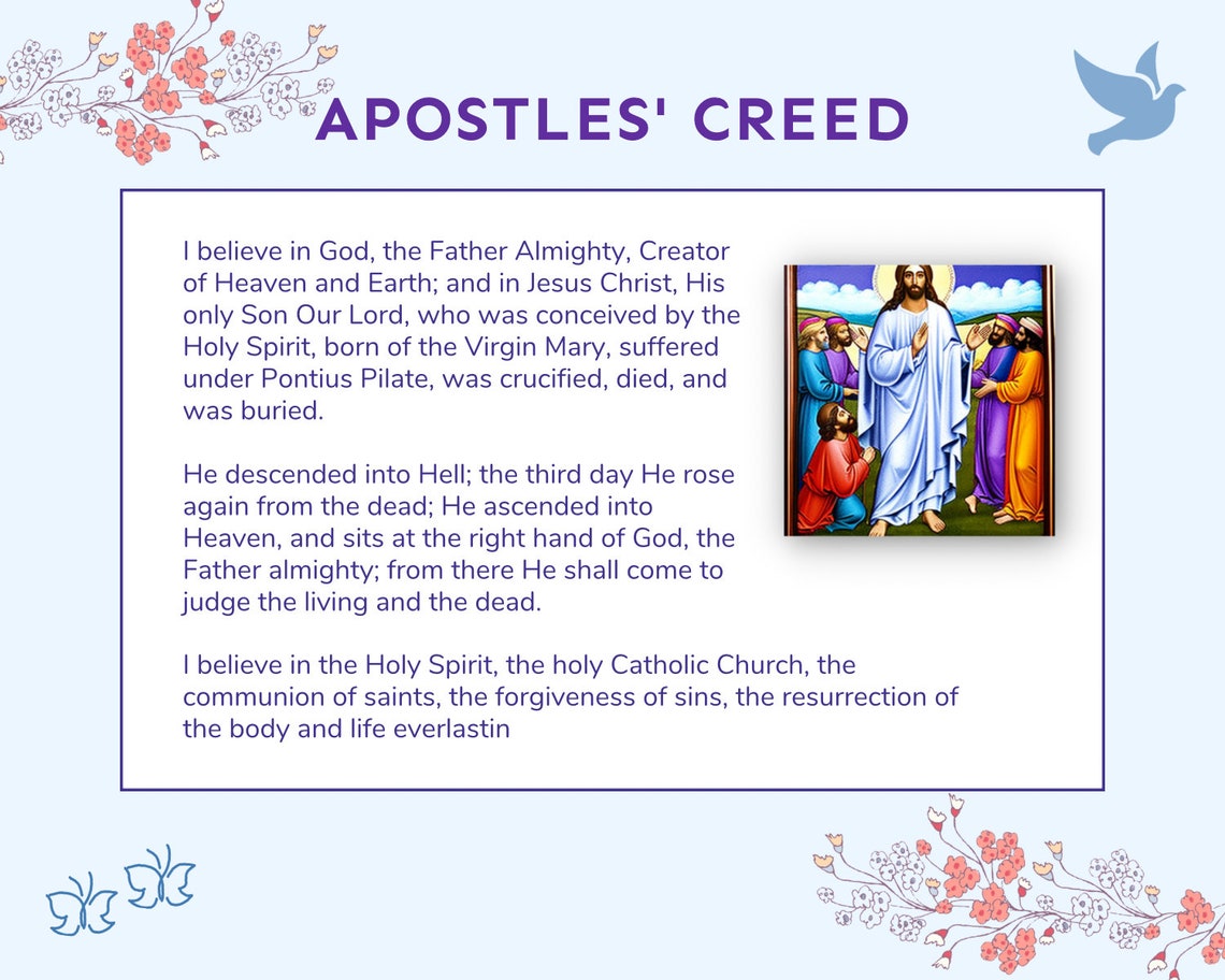 Prayer Cards Printable 4 X 6 Catholic Prayers Our Father, Hail Mary ...