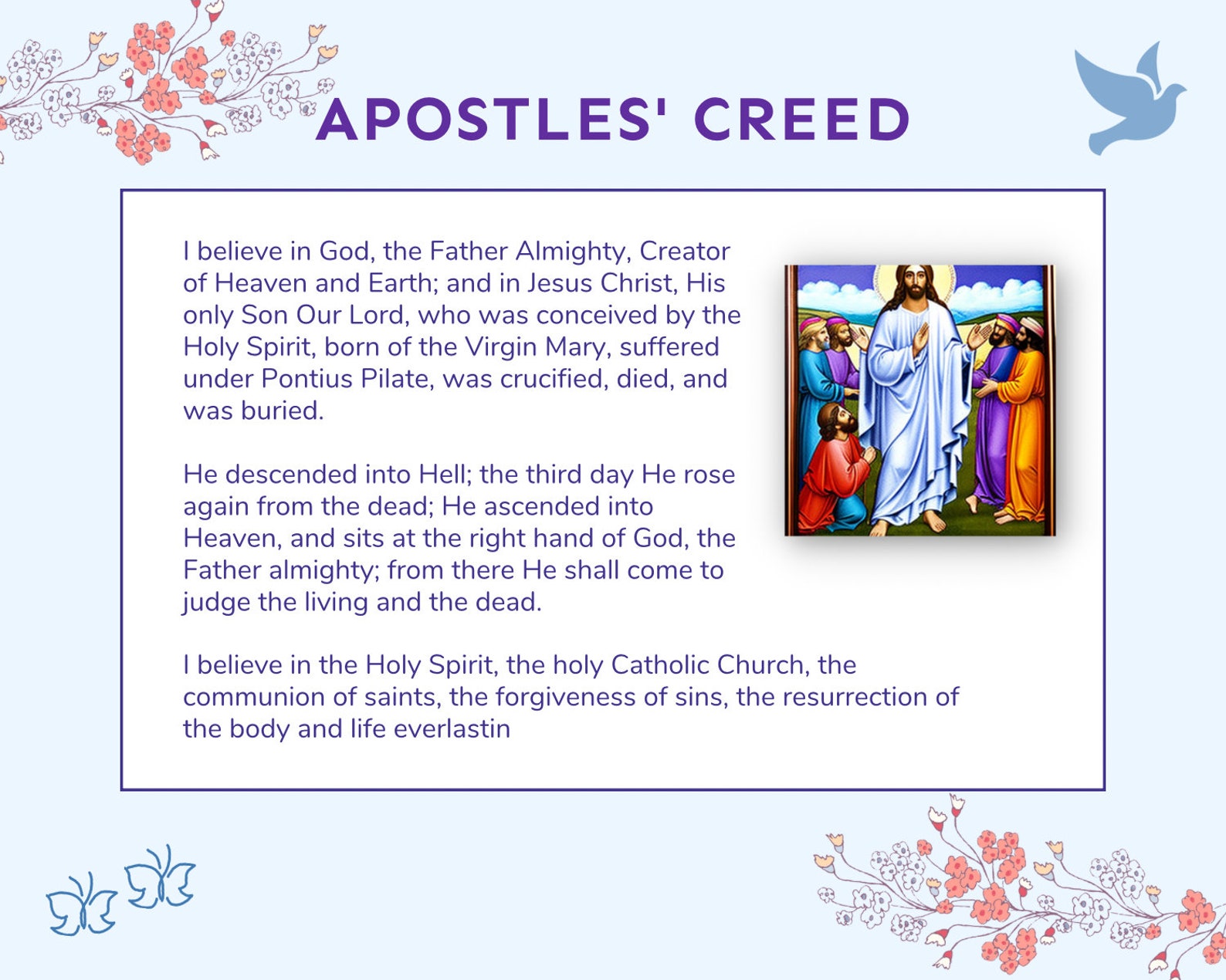 Prayer Cards Printable 4 X 6 Catholic Prayers Our Father, Hail Mary ...
