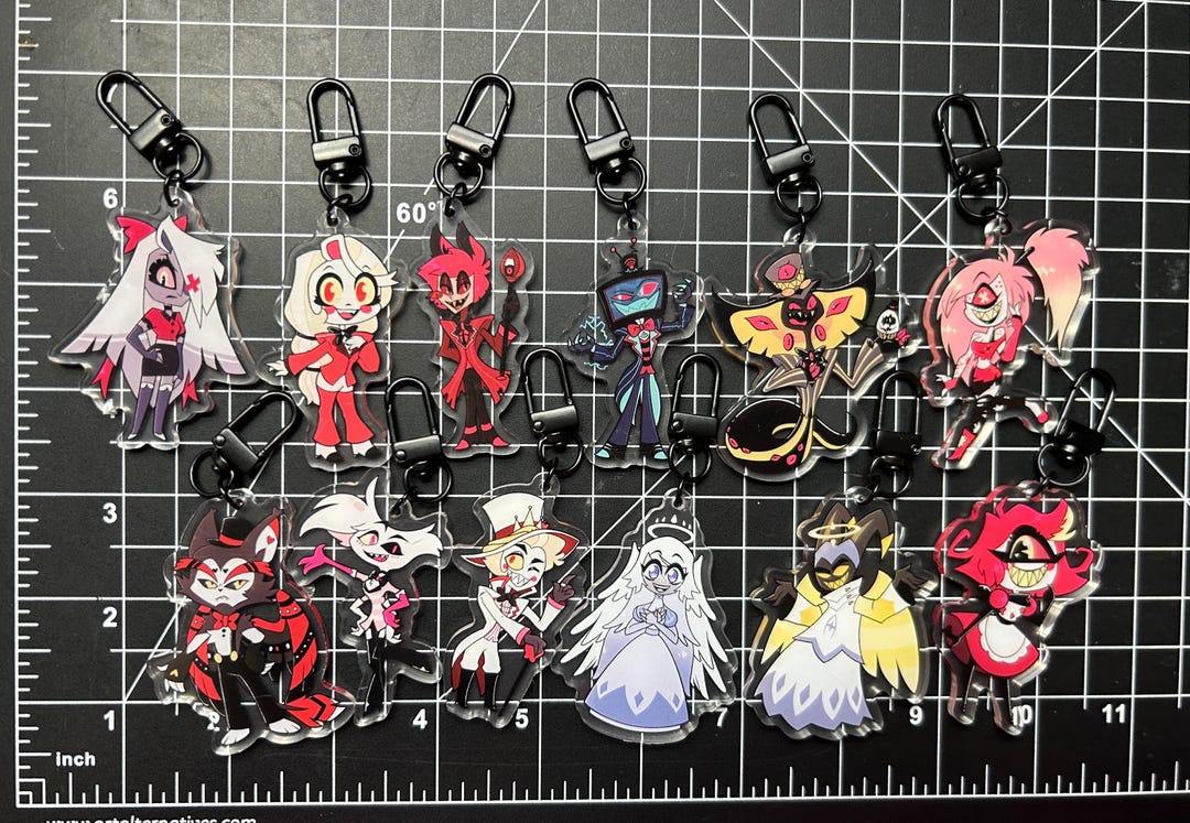 Hazbin Hotel Charm Keychains (double Sided) - Etsy