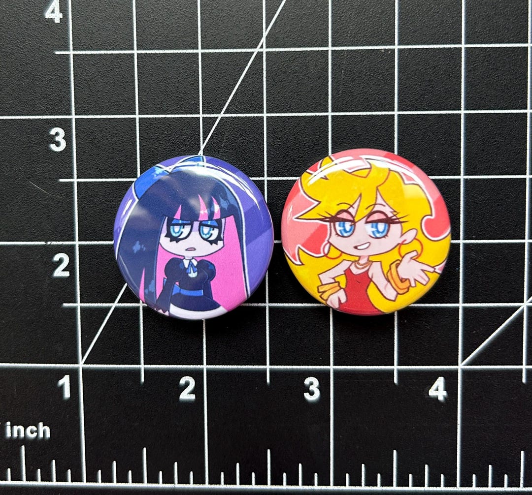 Panty & Stocking Button Pin Badges - Etsy