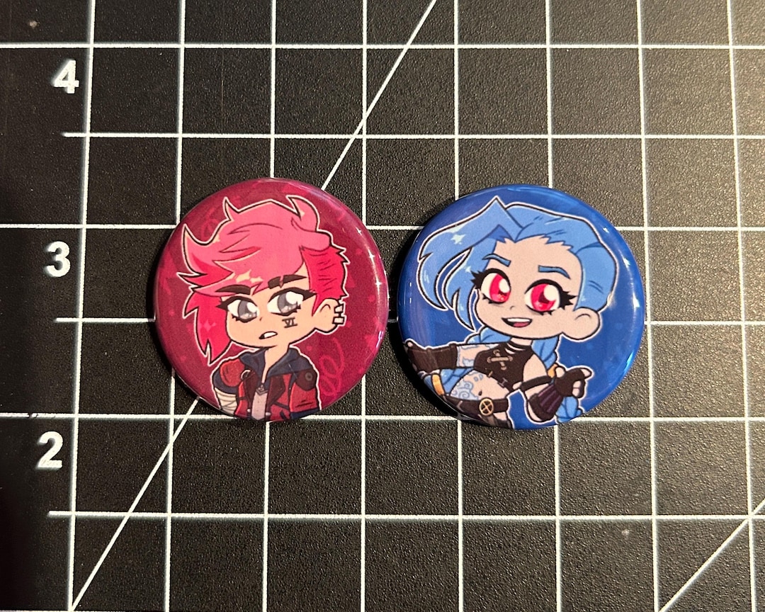 Arcane Button Pin Badges (vi and Jinx) - Etsy