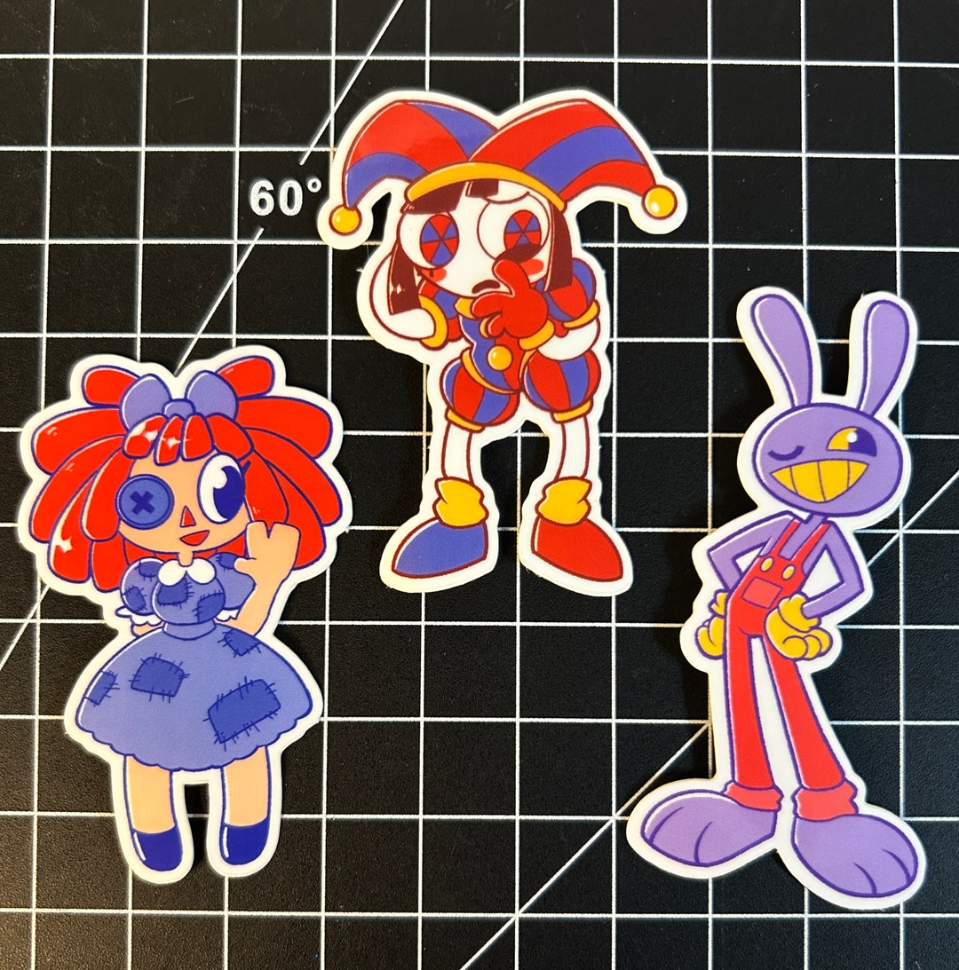 The Amazing Digital Circus Stickers pomni, Jax, and Ragatha - Etsy