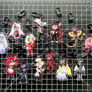 Hazbin Hotel Charm Keychains (double Sided) - Etsy