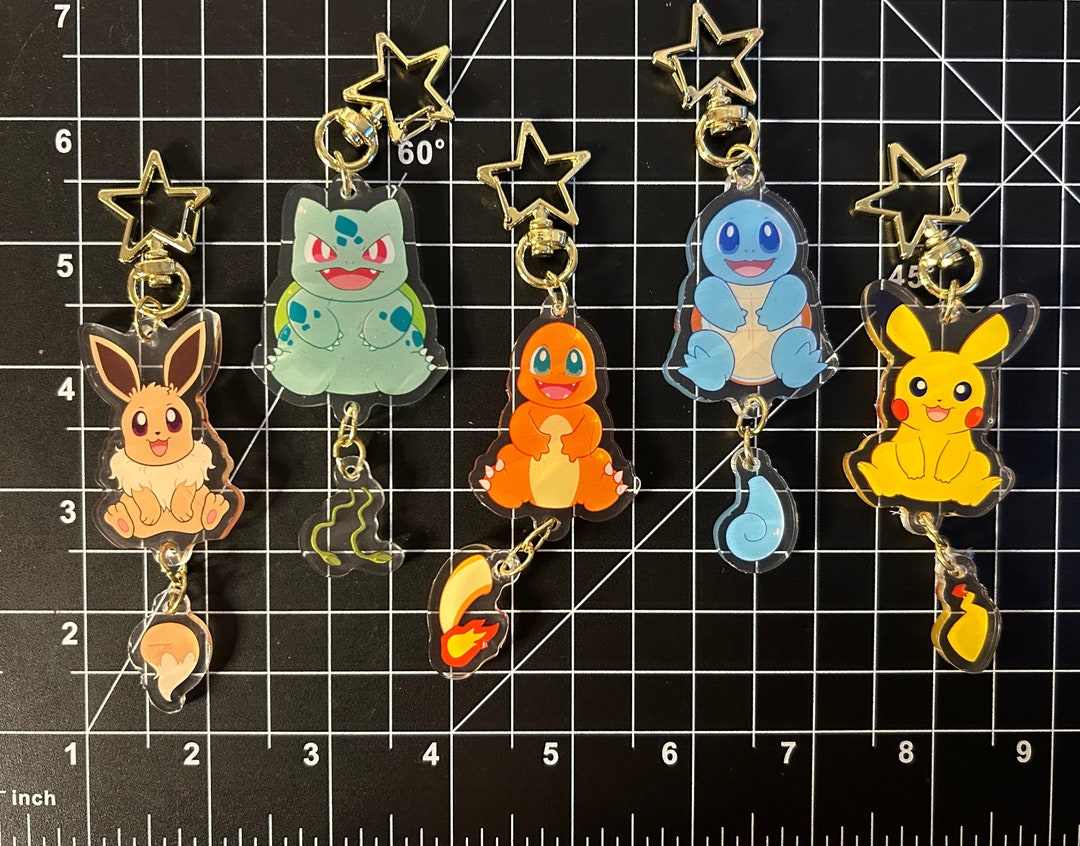 Bulbasaur, Charmander, Eevee, Squirtle, and Pikachu Charms - Etsy