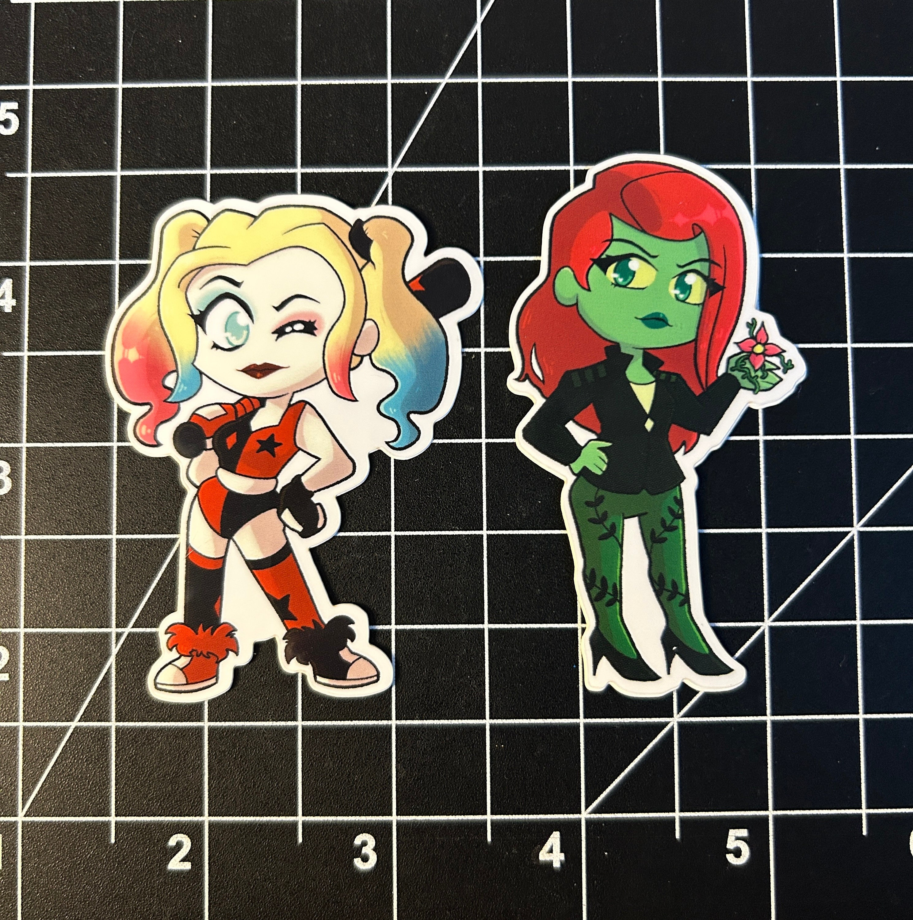Harley Quinn and Poison Ivy Stickers - Etsy