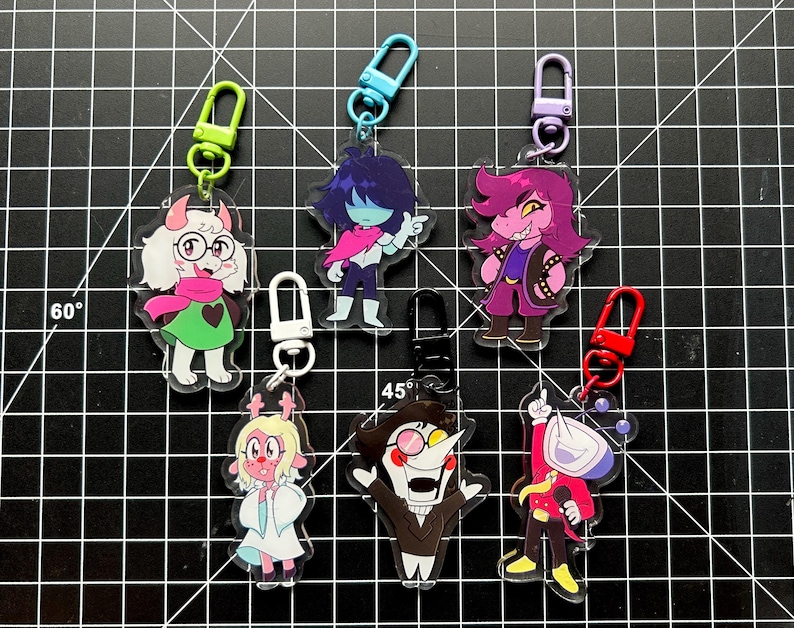 Deltarune Charm Keychains (double Sided) Kris, Susie, Ralsei, Noelle ...
