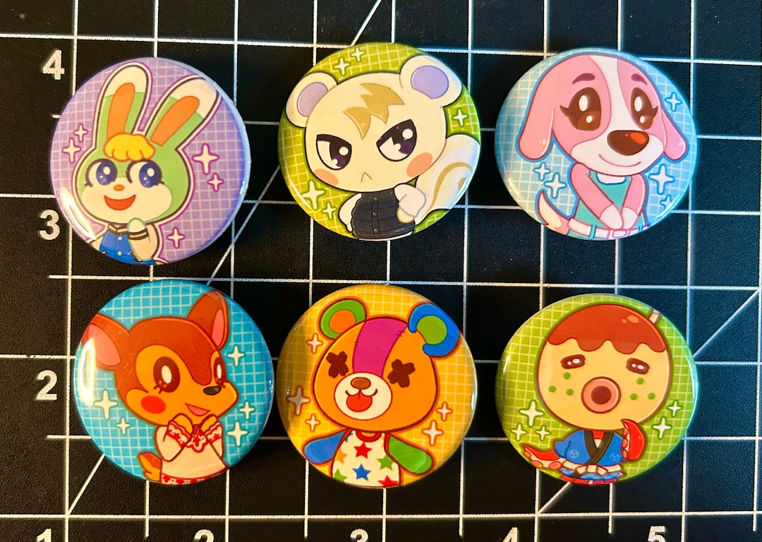 Animal Crossing Button Pin Badges - Etsy