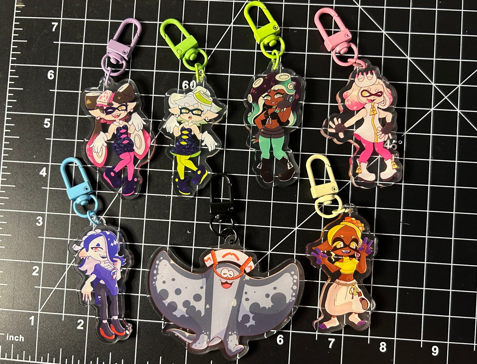 Splatoon Idol Double Sided Keychain Charms (deep Cut, Squid Sisters ...