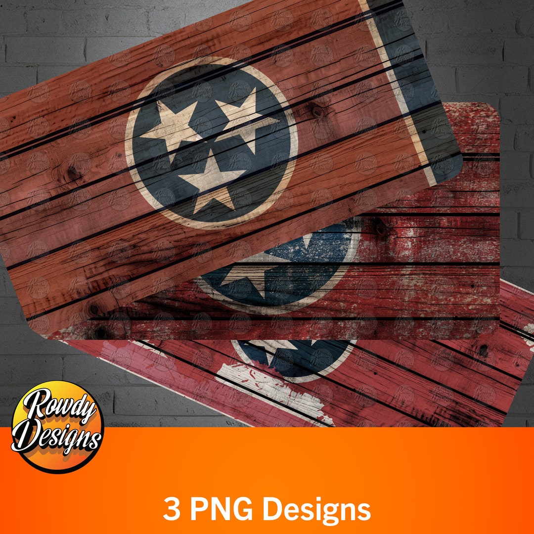 TN Flag License Plate PNG: Tennessee State Pride (digital Download) - Etsy