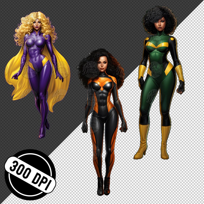 Superhero Clipart Set Unique Mythical Clipart Set on - Etsy