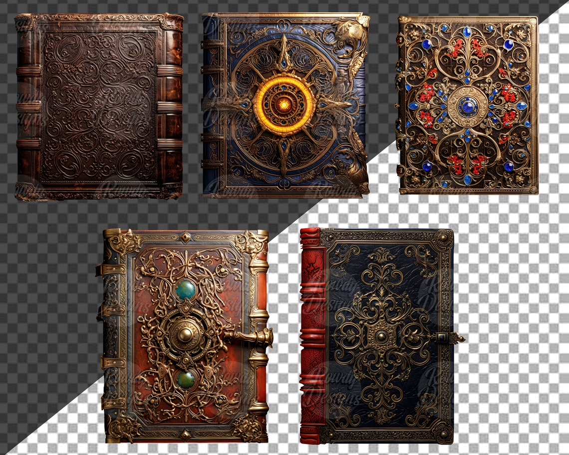 Mystical Books Clipart Mystical Books Clipart PNG Bundle - Etsy