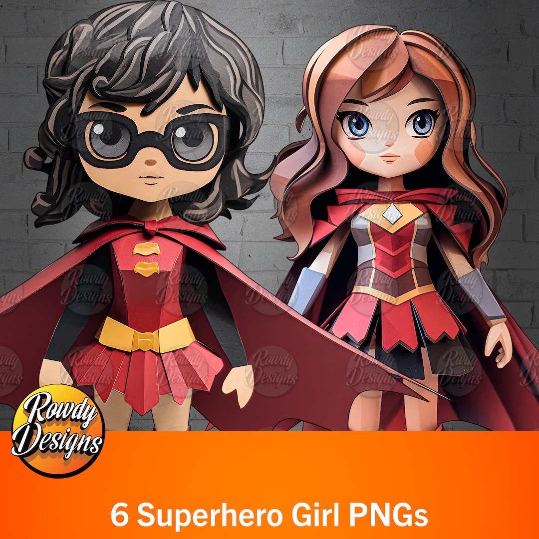 Superhero Girl Clipart, Superhero Bundle, Quilling Superhero ...