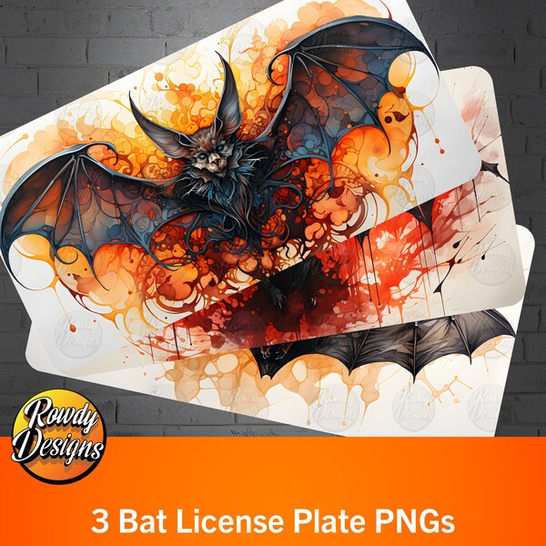 Bat License Plate - Etsy