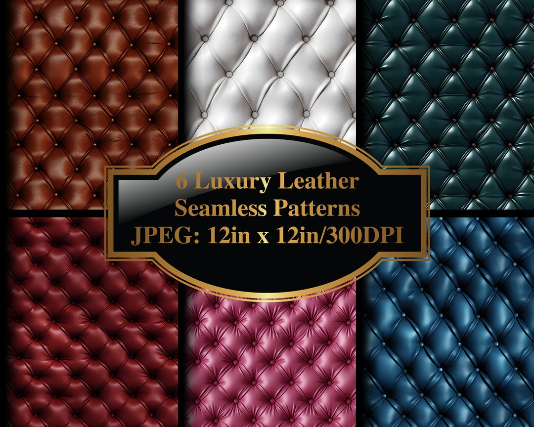 Luxury Leather Seamless Patterns: Stencil Templates (digital Download ...