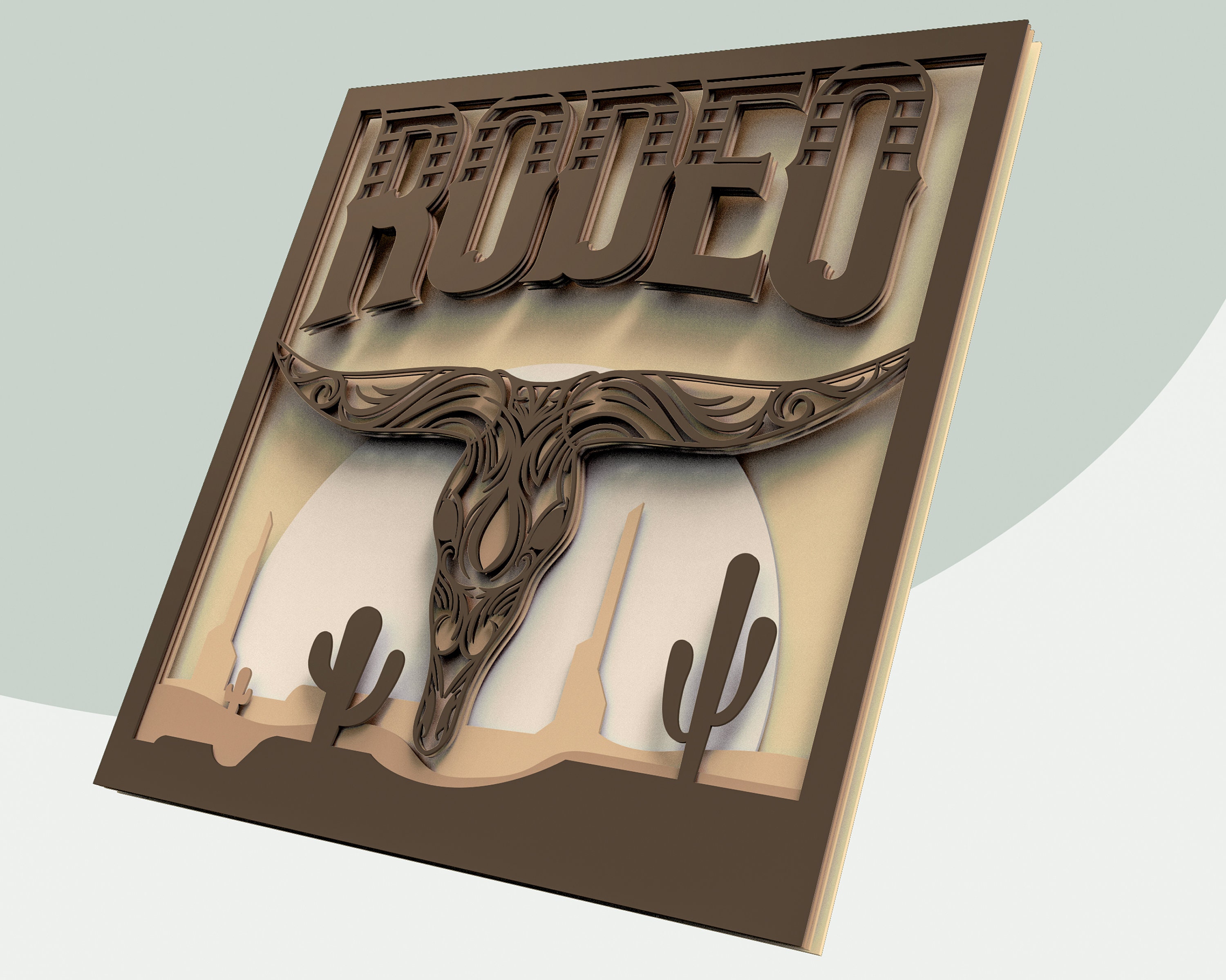 Rodeo Multilayer SVG Mandala Cut File 3D Layer Western - Etsy