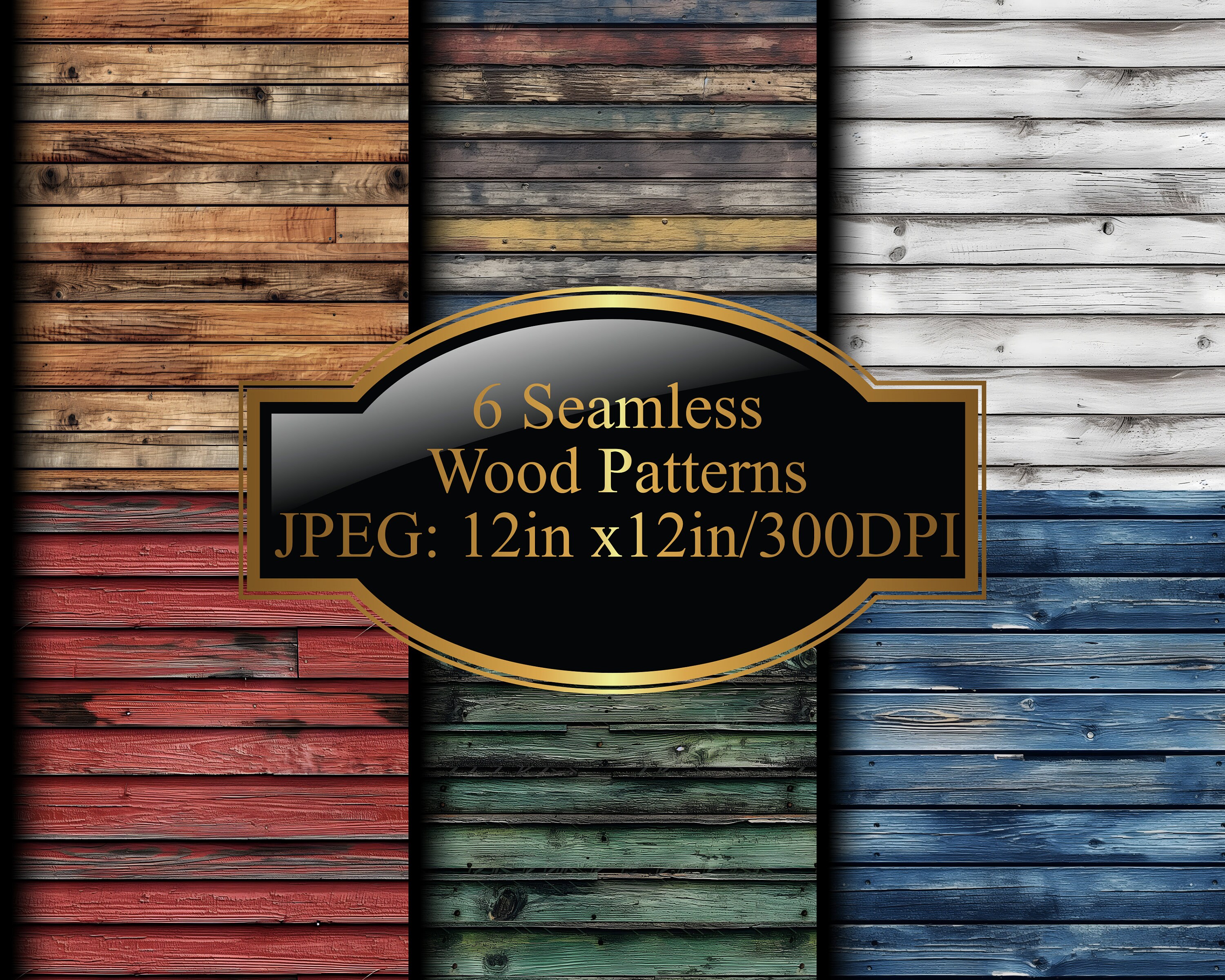 6 Seamless Wood Patterns Wood Pattern Jpeg Files Digital - Etsy
