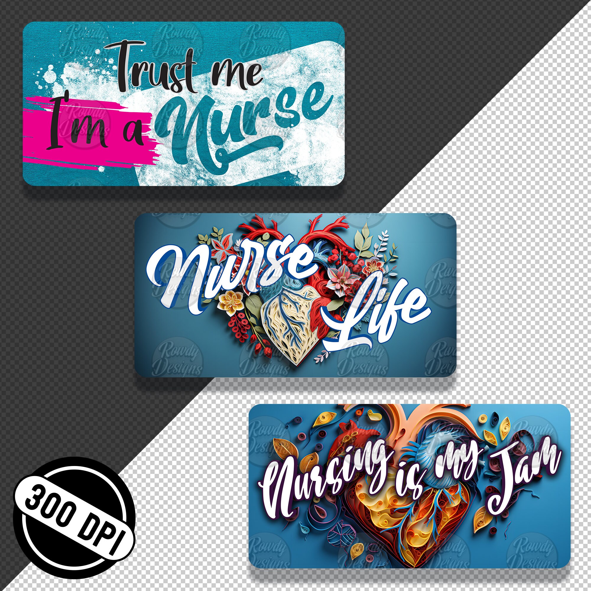 Nurse License Plate, License Plate Wrap, Nuse PNG, Sublimation Design ...