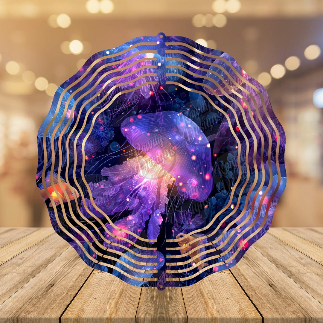 Mystical Jellyfish Wind Spinner PNG: Ocean Fantasy Art (digital ...
