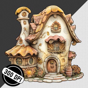 Fairy Tale House Clipart • Digital Download • House Clipart • Unique ...