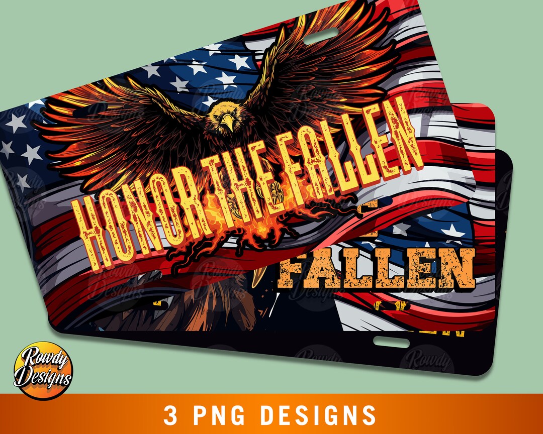Honor the Fallen Sublimation License Plate Designs • A Great Gift for ...