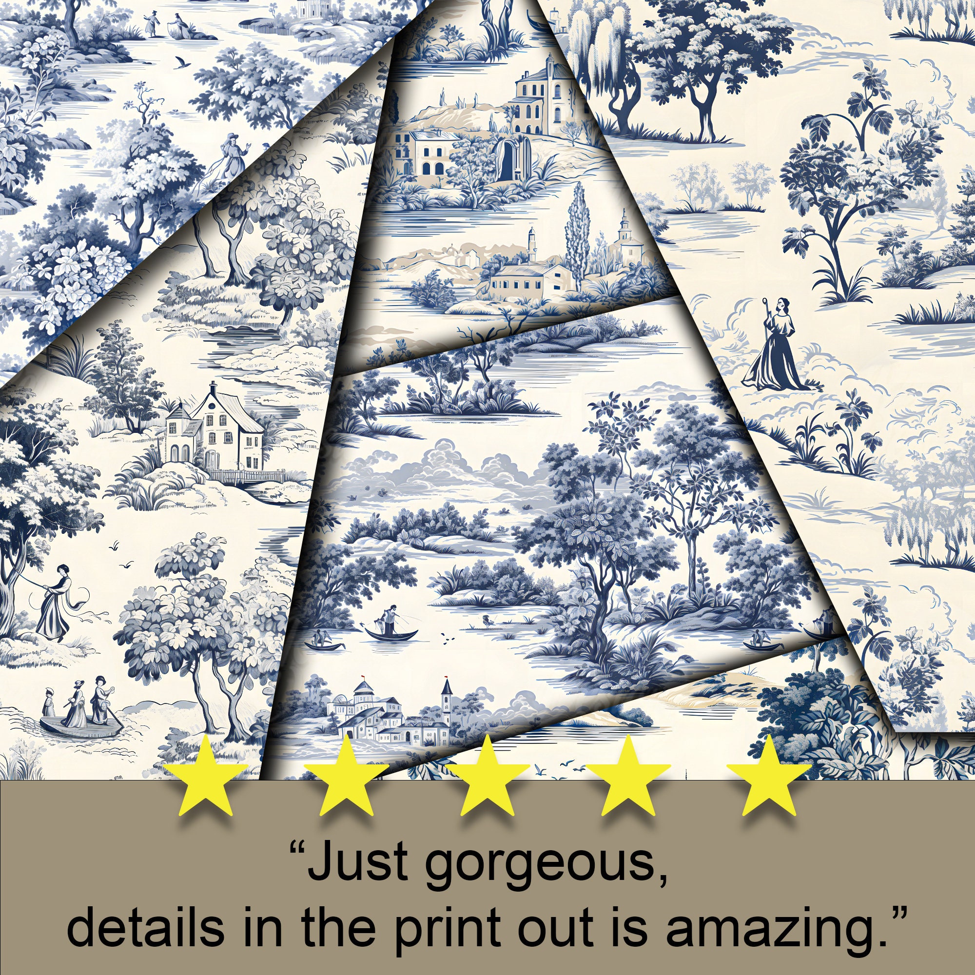 Toile Seamless Patterns: French Digital Paper Set (digital Download) - Etsy