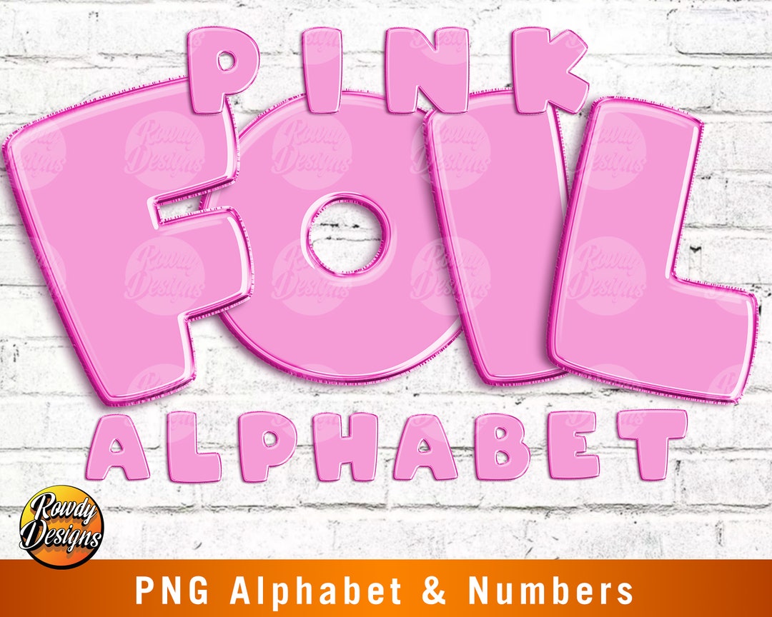 Foil Alphabet Balloons, Foil Balloon Clipart, Pink Balloon Letters ...